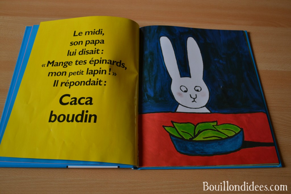 Simon, le lapin qui répétait sans cesse "Caca Boudin" (notre coin lecture)