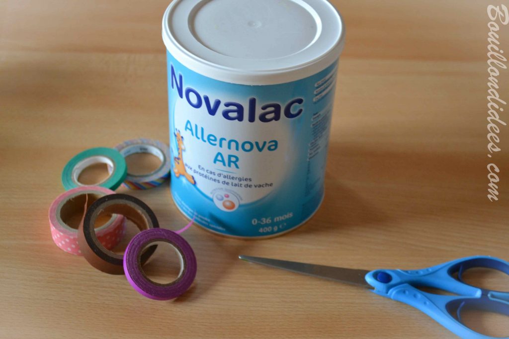 Fabriquer une boîte à formes pour bébé (avec des boîtes de lait en poudre)